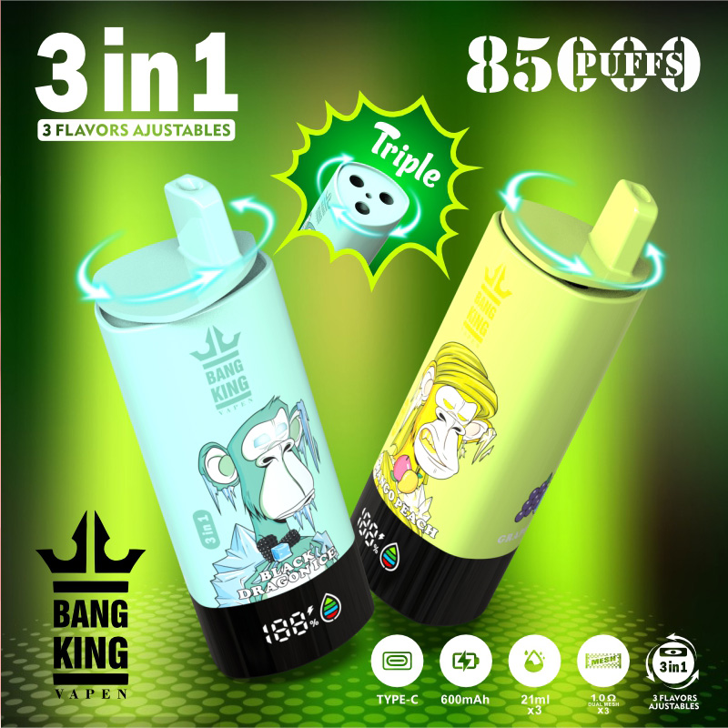 Bang King 85000 85K Puff 3 In 1 Vape Pen Engros | EU Lager